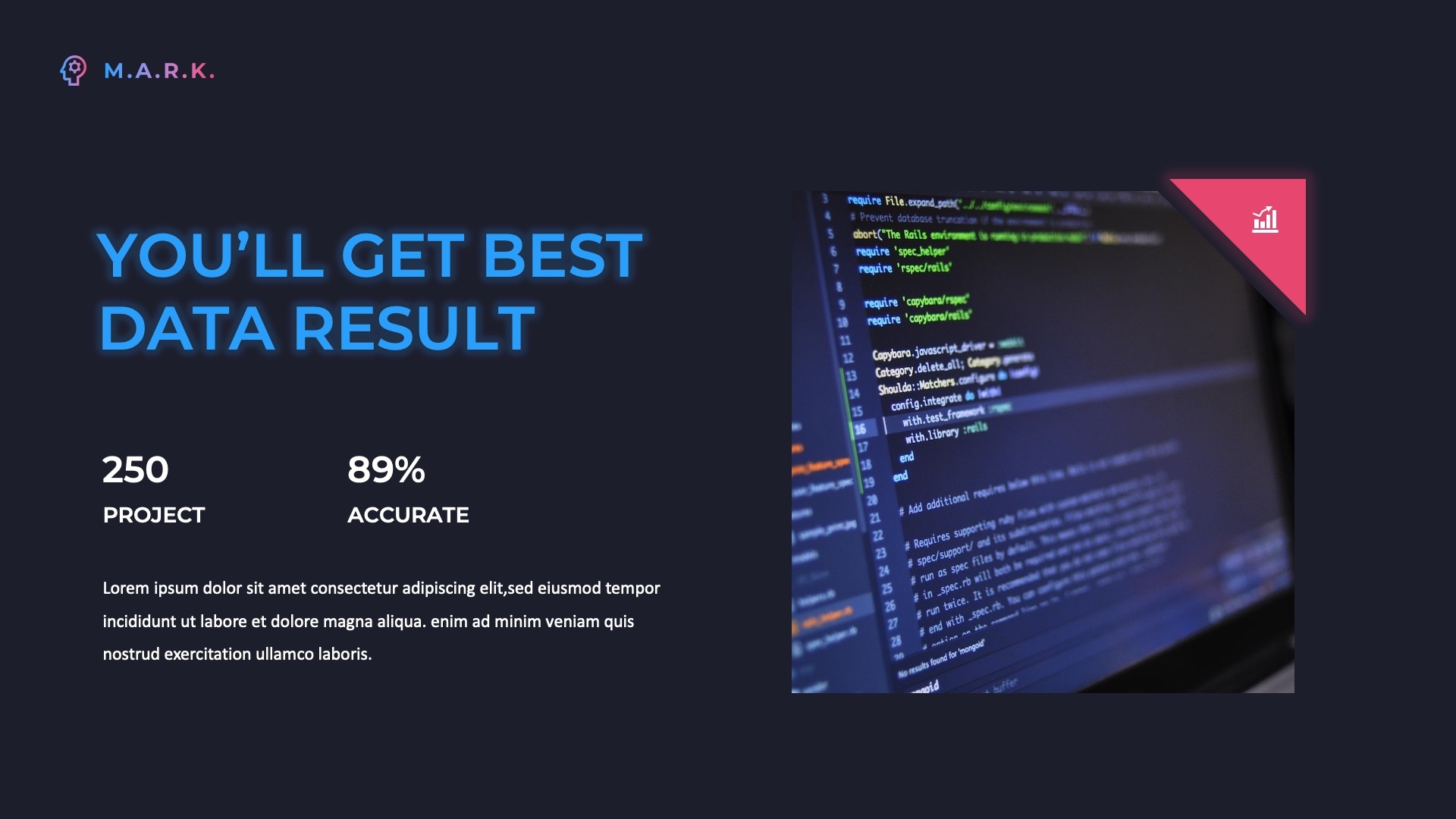 Mark Data Science Presentation Powerpoint Presentation Templates