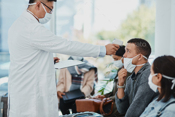 Before you enter you have to be screened Stock Photo by ...