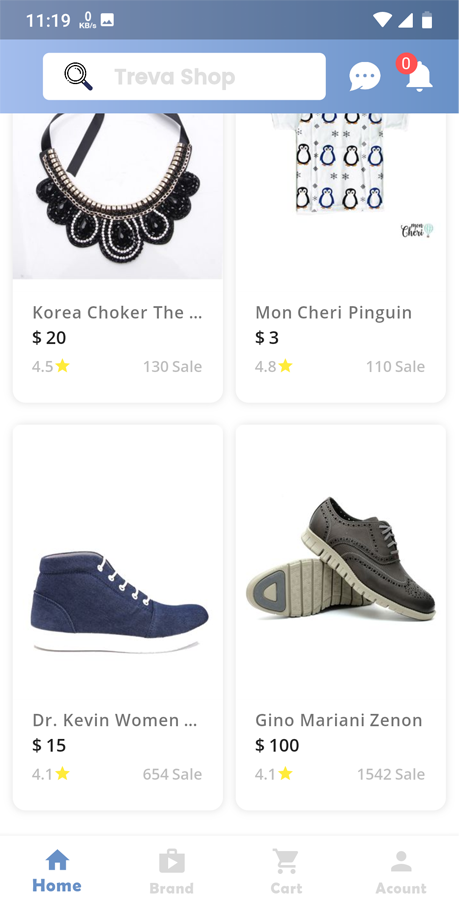 Treva Shop React Native ecommerce template in react native by JeffDeveloper