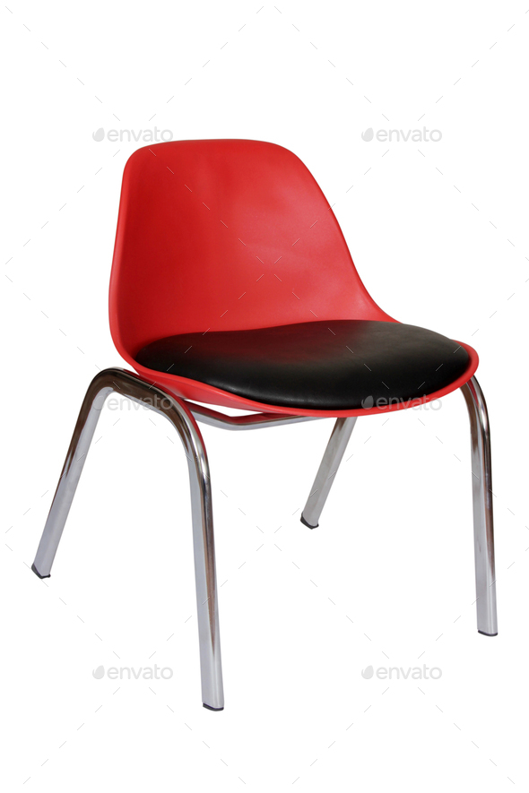 colorful plastic school chair isolated on white background Stock Photo ...