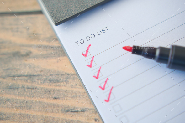 check mark on a check box on a paper Stock Photo by towfiqu98 | PhotoDune