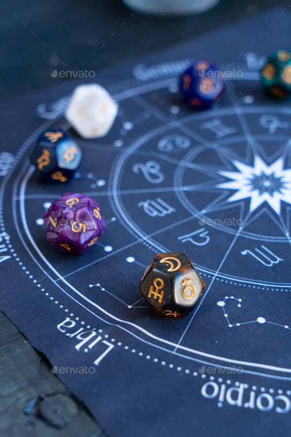 Zodiac horoscope with divination dice Stock Photo by Neirfy007 | PhotoDune