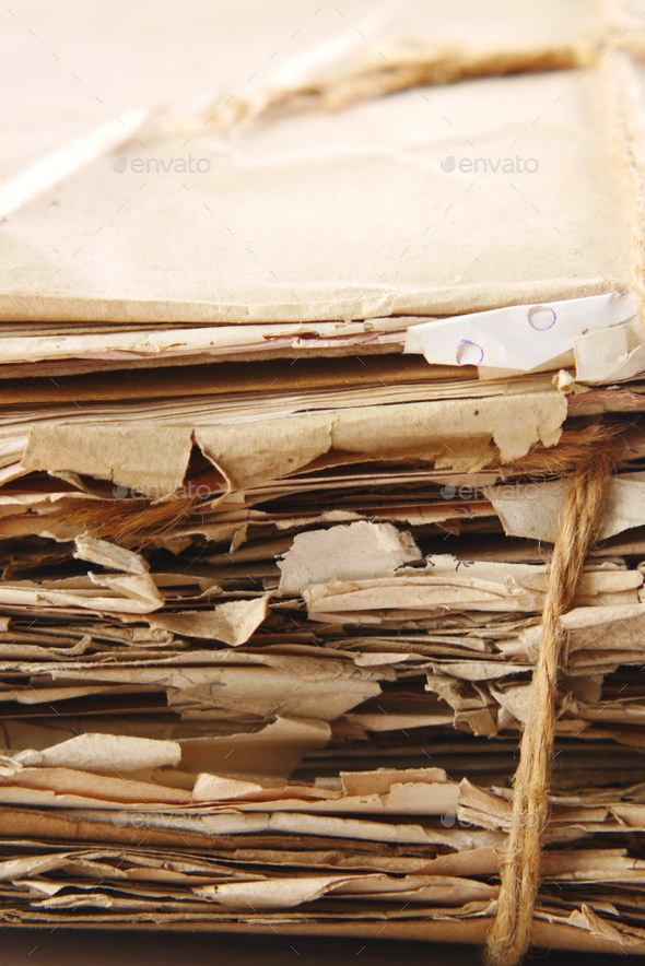 stack of Old papers on table Stock Photo by towfiqu98 | PhotoDune