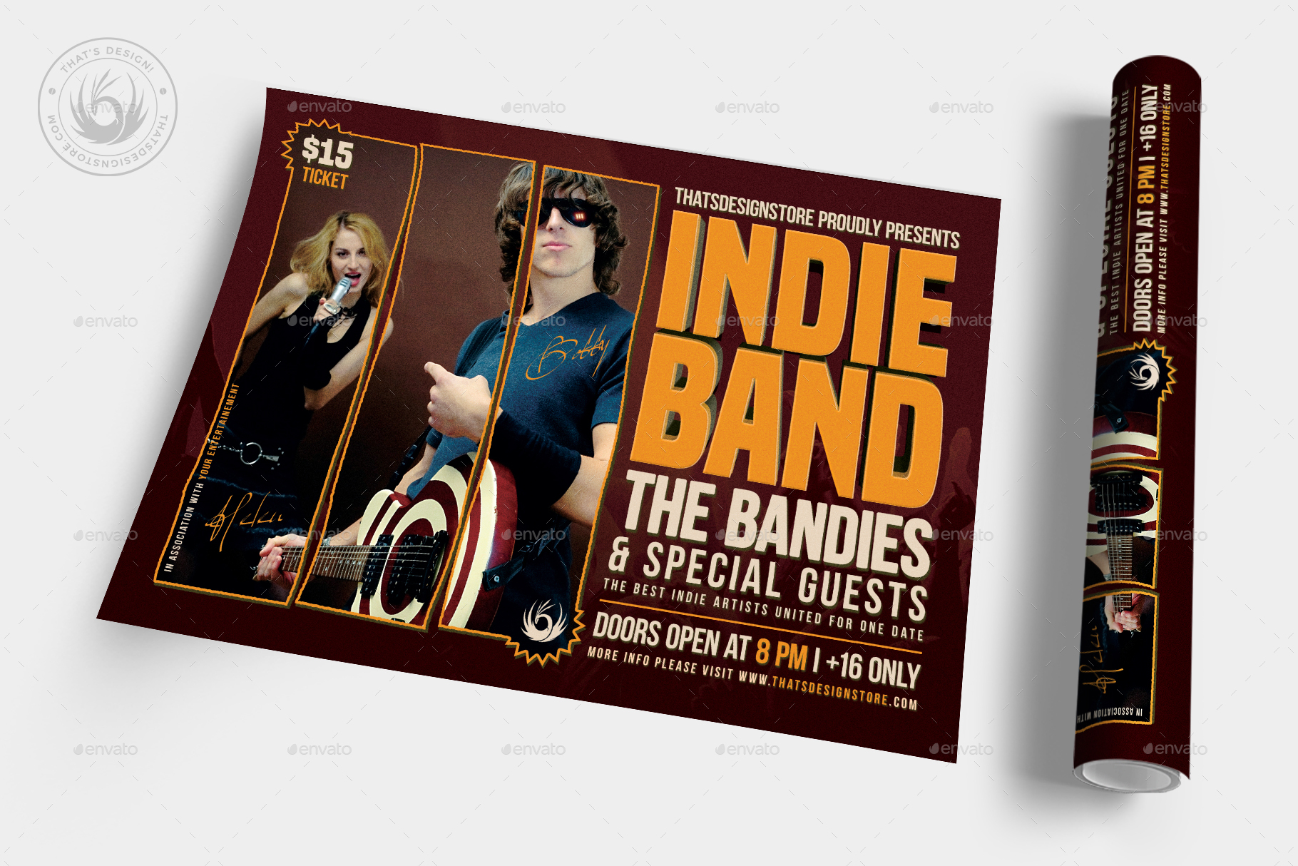 Indie Band Flyer Template V1, Print Templates | GraphicRiver