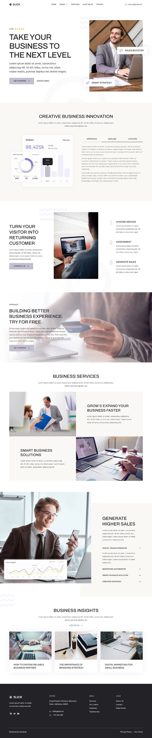 Slick - Multipurpose Business & Marketing Agency Elementor Template Kit ...