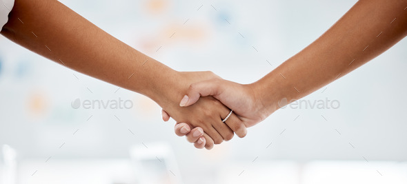 Support, handshake and partnership success, collaboration in team ...