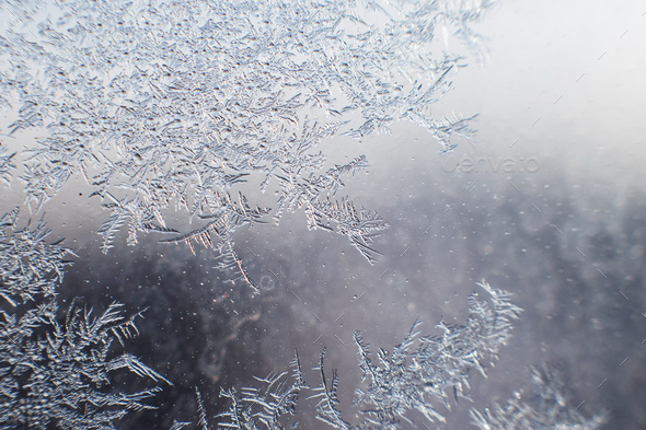snow pattern on the glass from frost Stock Photo by stopabox | PhotoDune