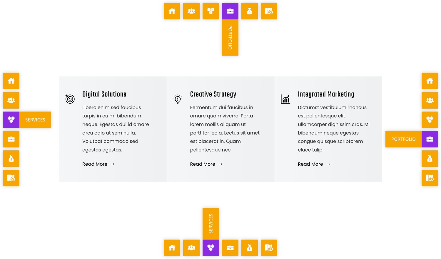 Super Floating and Fly Menu - Sticky, side, one page navigator, off ...