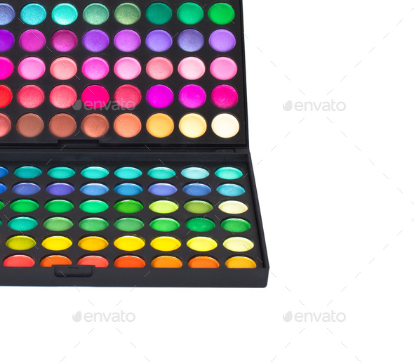 Make-up colorful eyeshadow palette Stock Photo by ozaiachin | PhotoDune