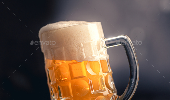 Full beer mug with foam Stock Photo by tan4ikk | PhotoDune