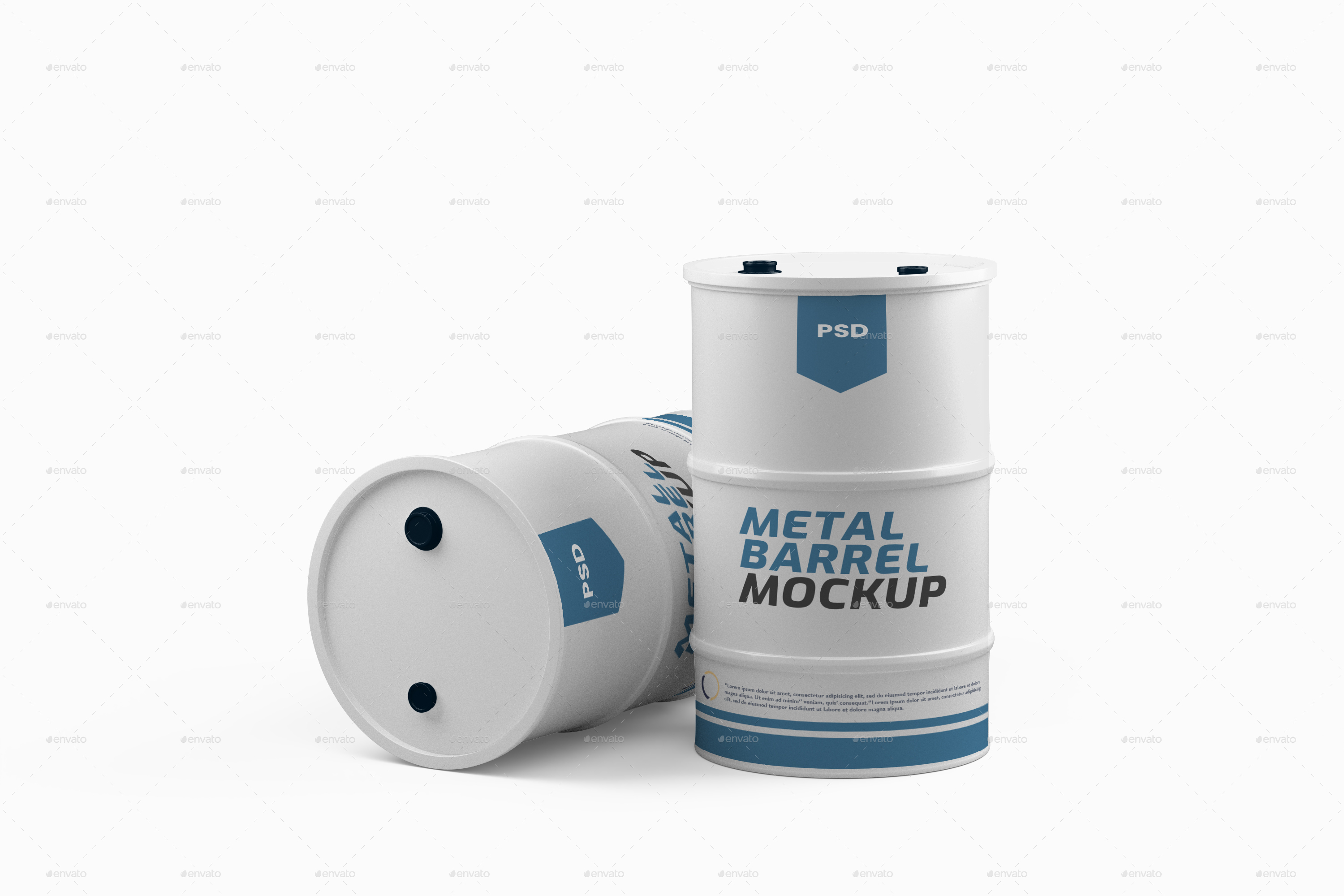 Metal Barrel Mockup, Graphics | GraphicRiver