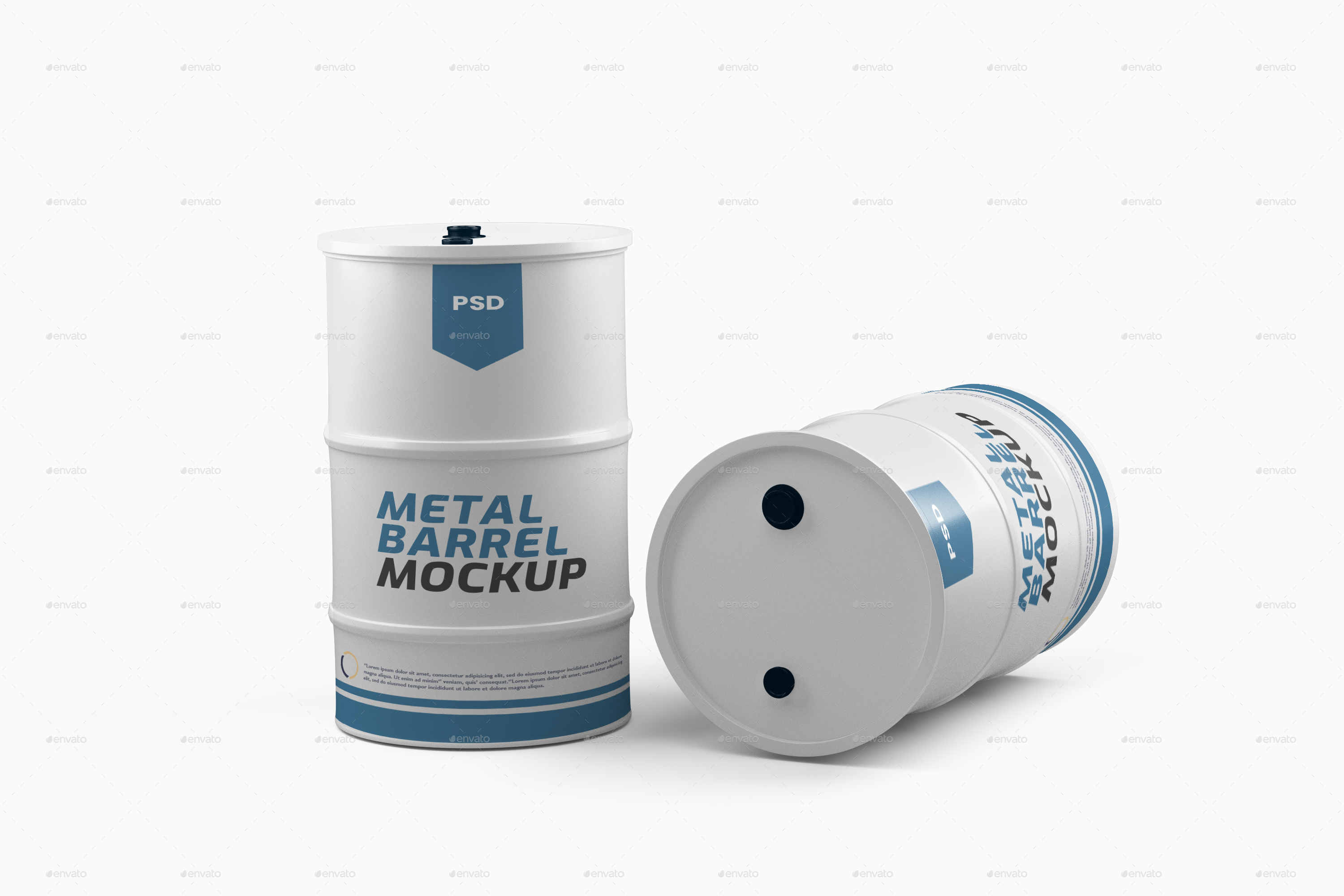 Metal Barrel Mockup, Graphics | GraphicRiver