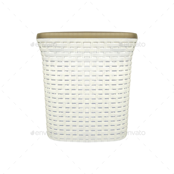 Empty Laundry Basket isolated Stock Photo by photobalance | PhotoDune