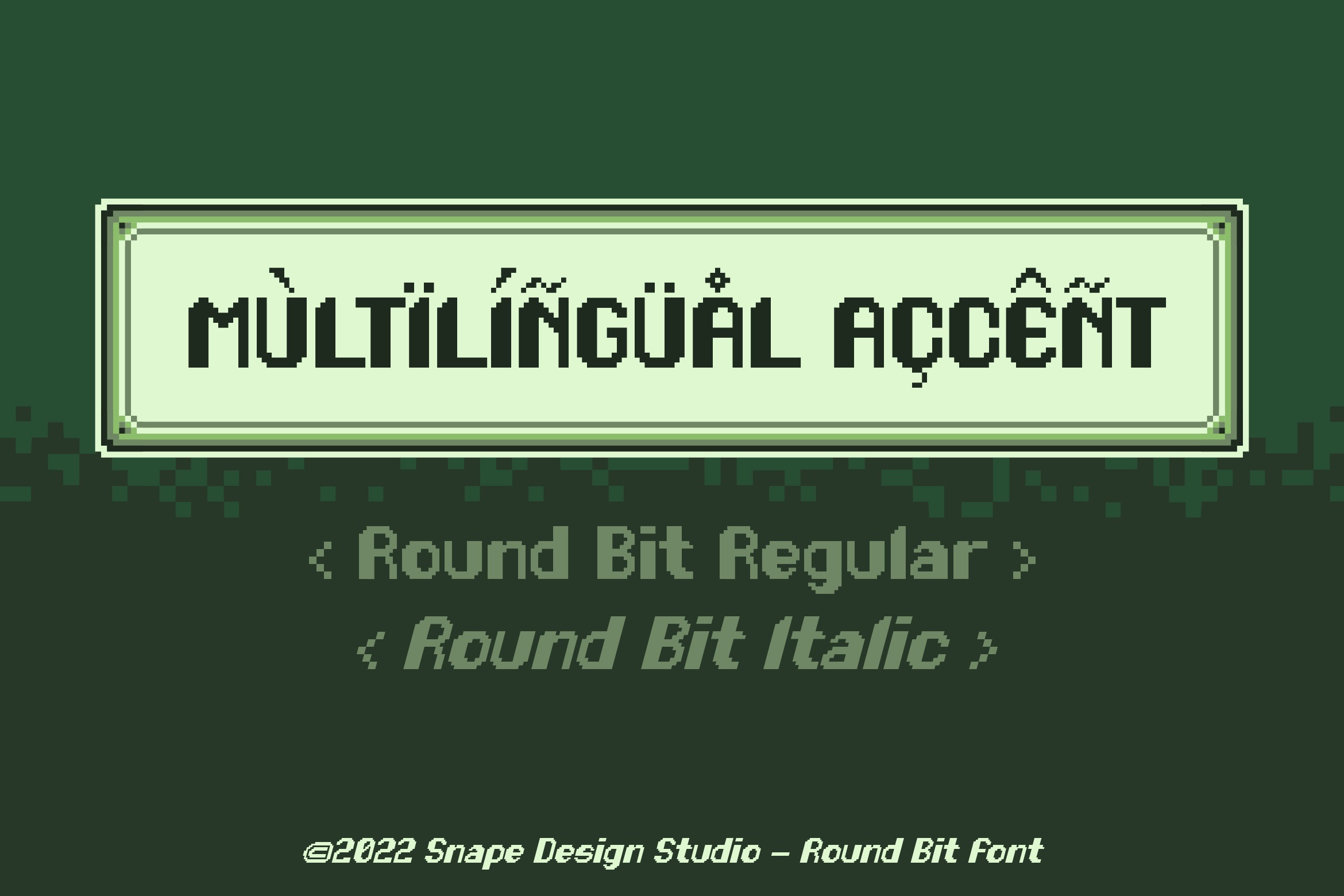 Round Bit - Pixel Font, Fonts | GraphicRiver