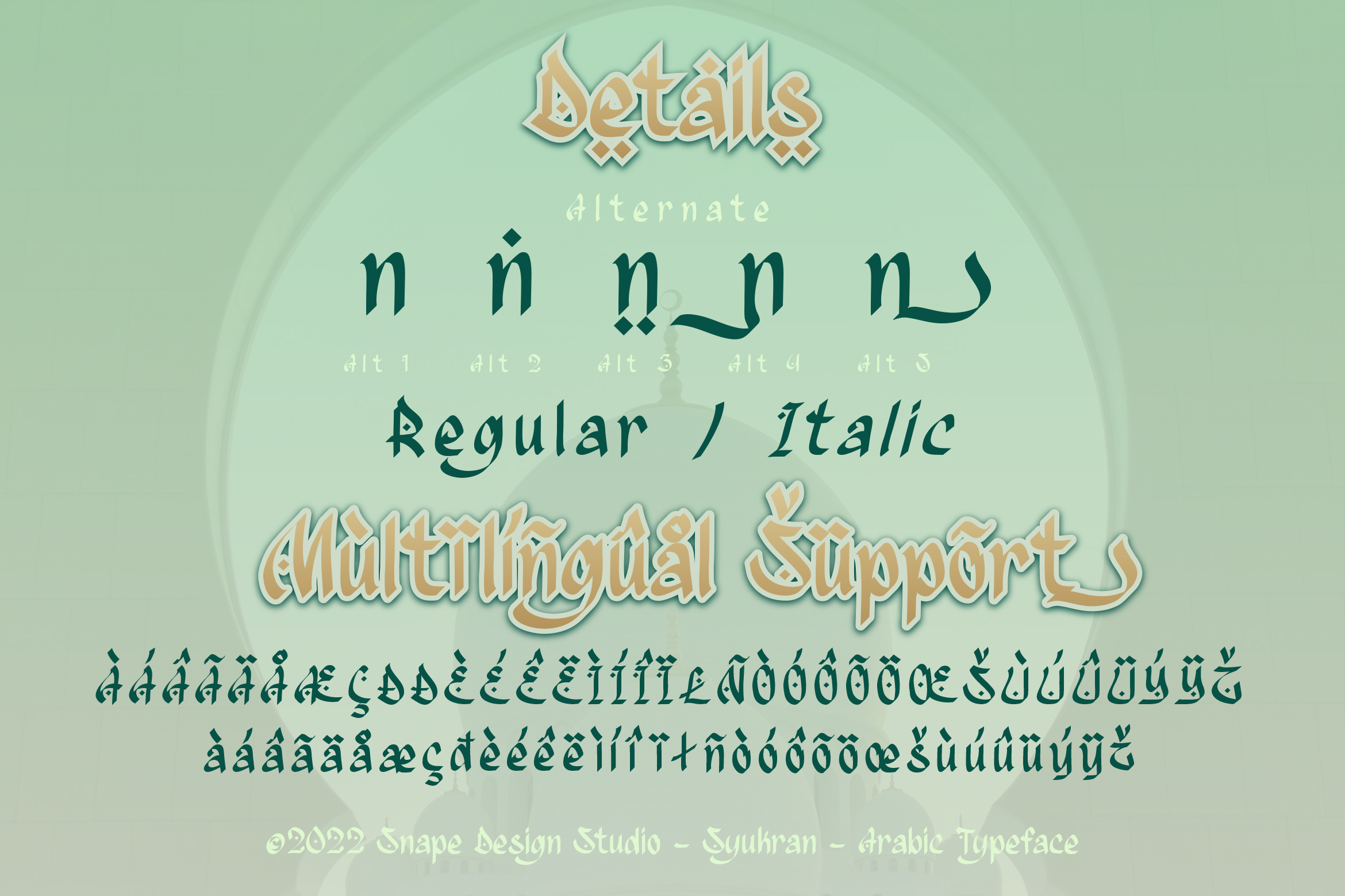 Syukran - Arabic Typeface, Fonts | GraphicRiver