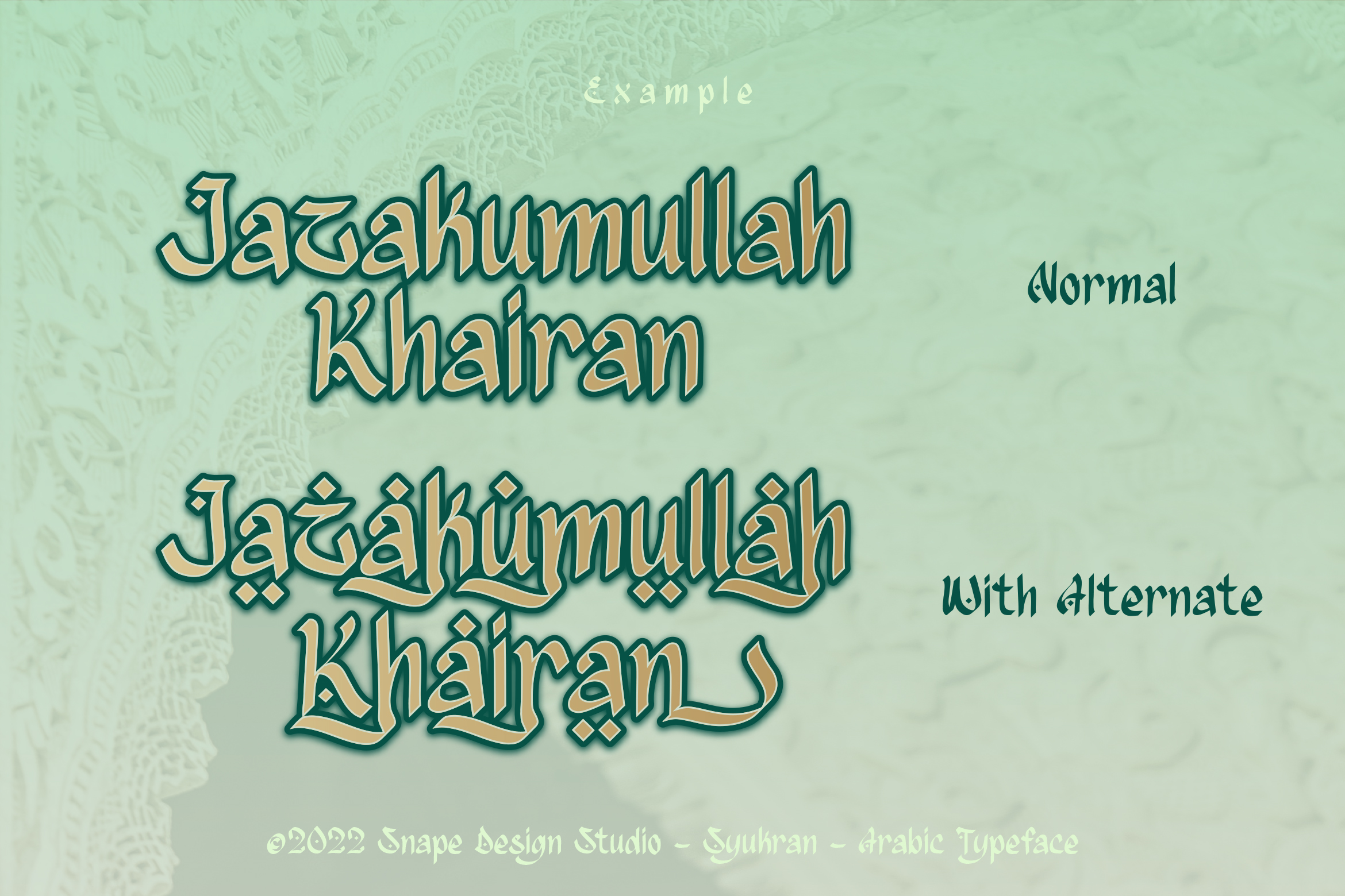 Syukran - Arabic Typeface, Fonts | GraphicRiver