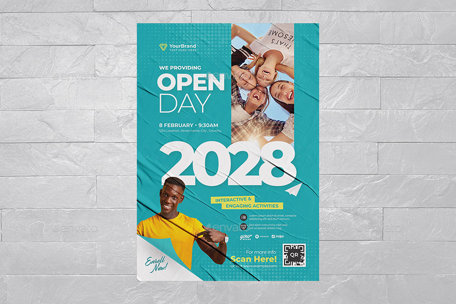 College Open Days Flyer Template, Print Templates | GraphicRiver