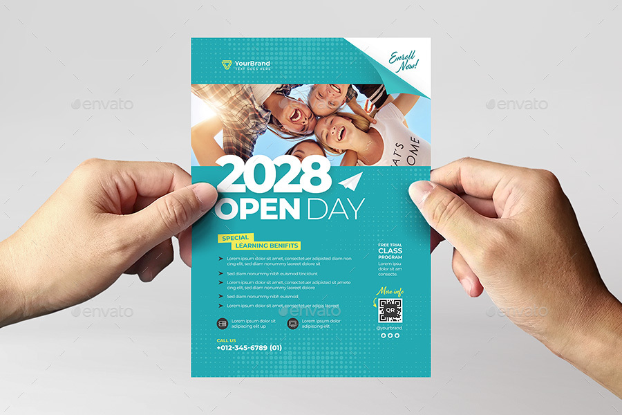 College Open Days Flyer Template, Print Templates | GraphicRiver