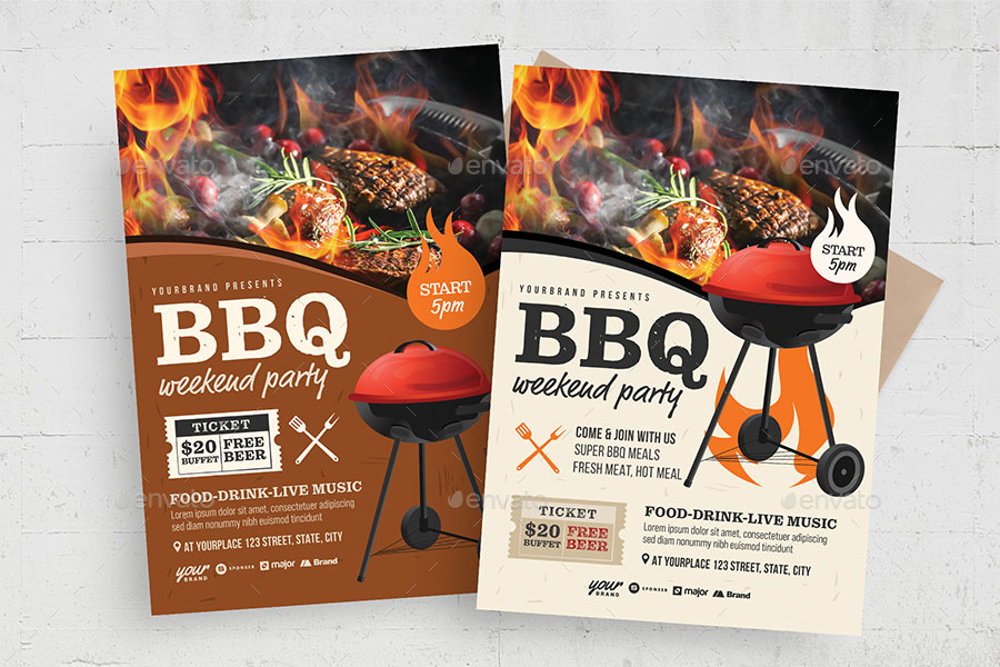 Barbecue Flyer Template, Print Templates | GraphicRiver