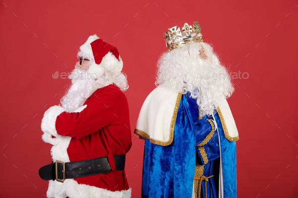 Wise King and Santa Claus facing each other Stock Photo by yosss1 ...