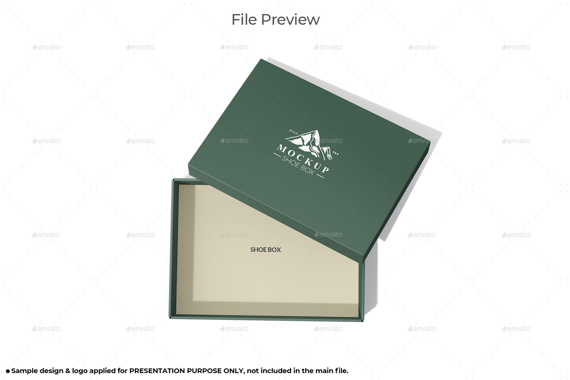 Rectangular Shoe Box Packaging Mockup, Graphics | GraphicRiver