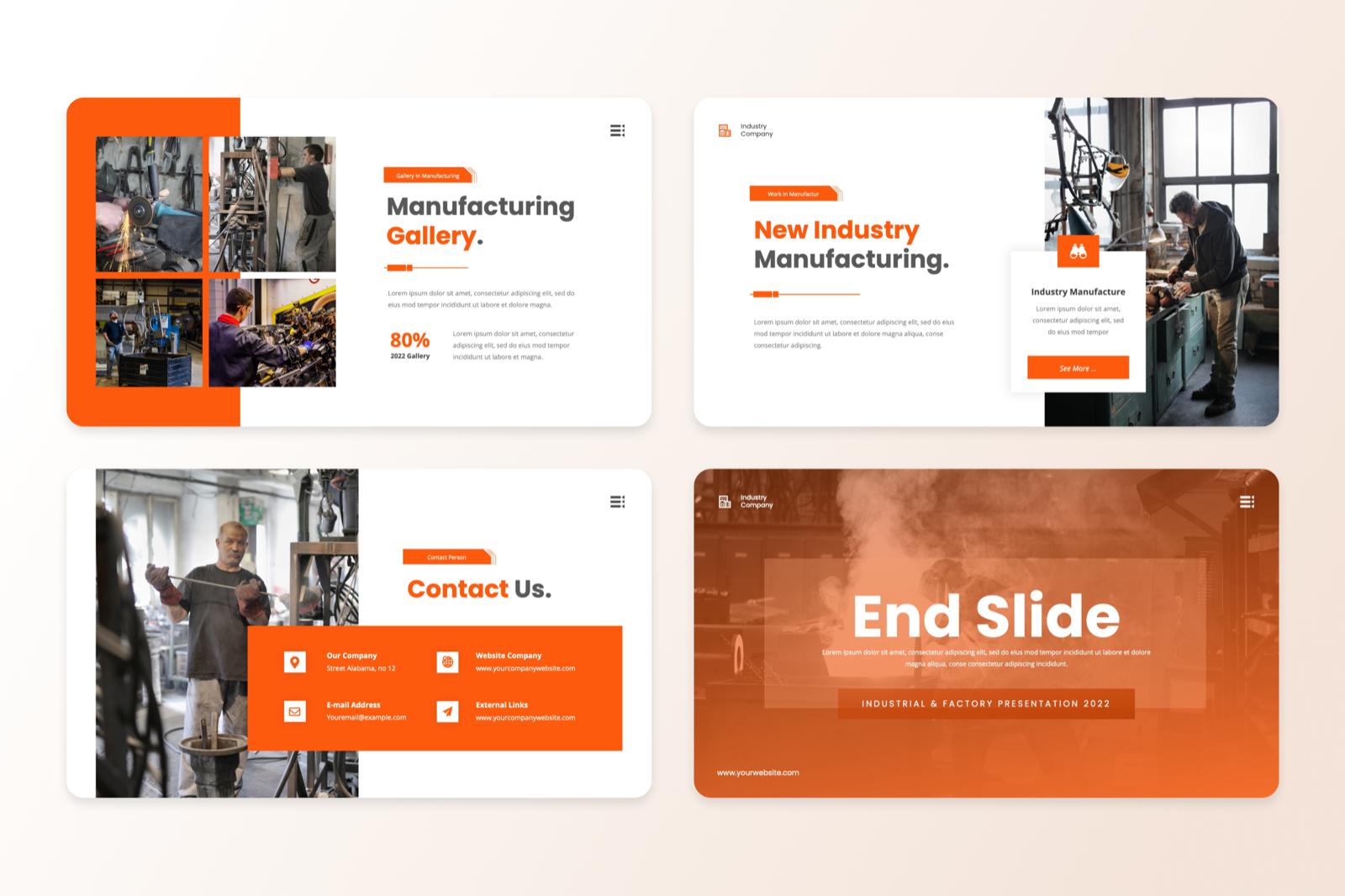Industrix - Manufacturing Industry Keynote Template, Presentation Templates