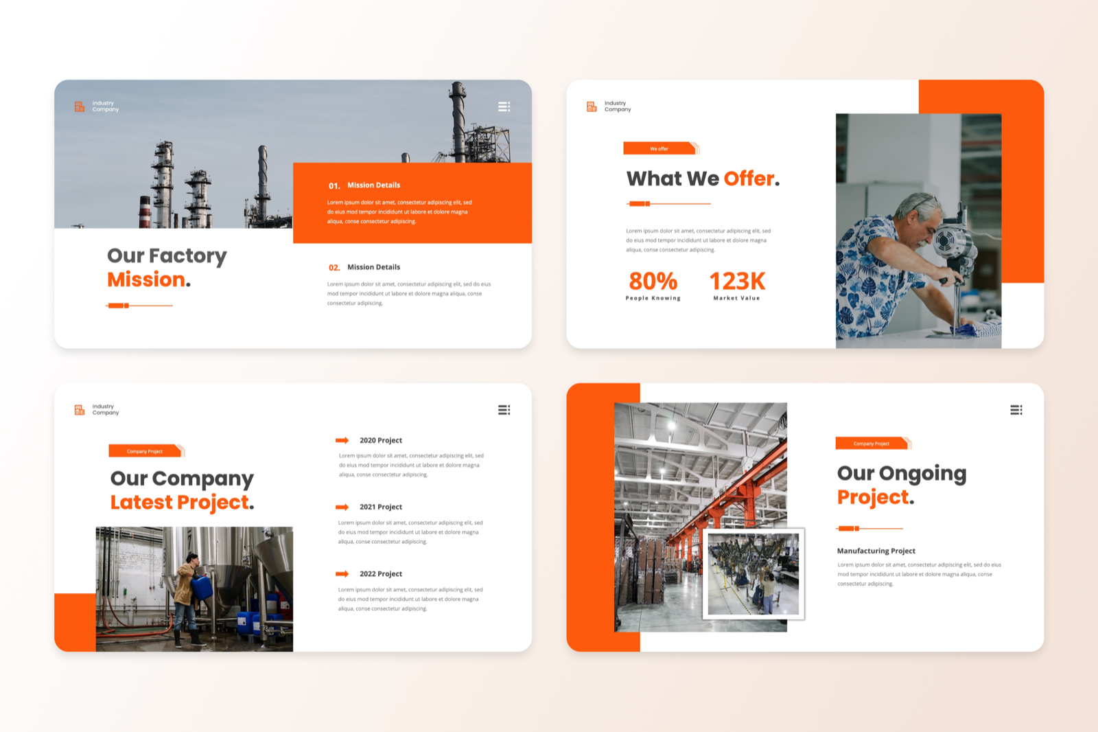 Industrix - Manufacturing Industry Keynote Template, Presentation Templates