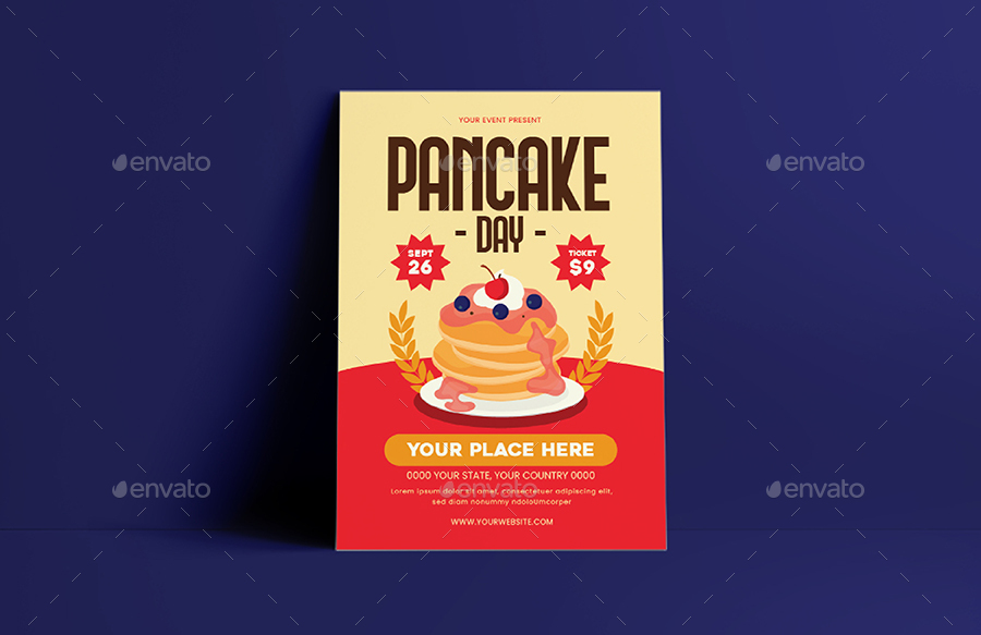 Pancake Flyer Set, Print Templates | GraphicRiver