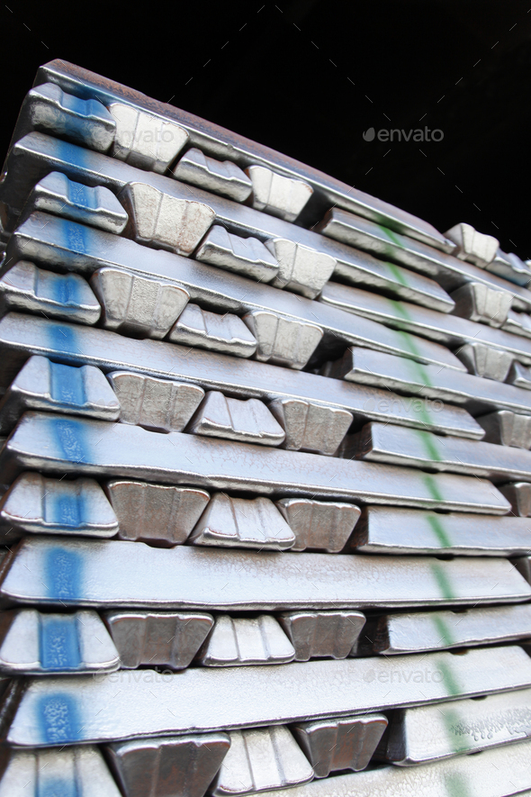 Stack of Aluminum ingots Stock Photo by safakc1 | PhotoDune