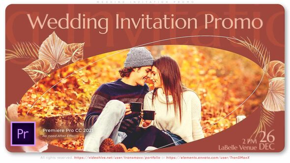 Wedding Invitation Promo, Premiere Pro Templates | VideoHive