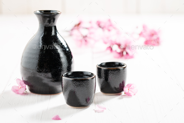 Unique Japanese sake as an ancient tradition. Stock Photo by Shaiith