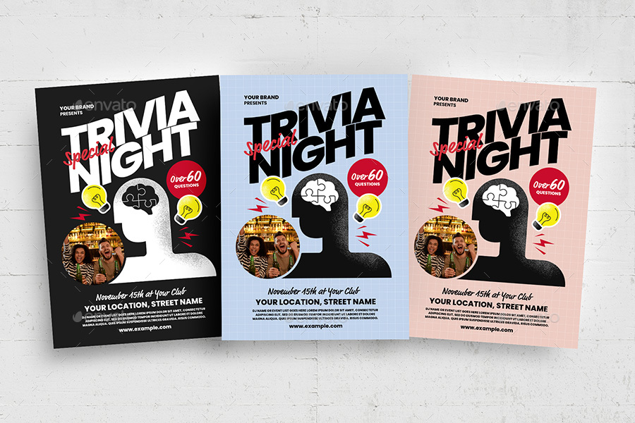 Trivia Night Flyer Template, Print Templates | GraphicRiver