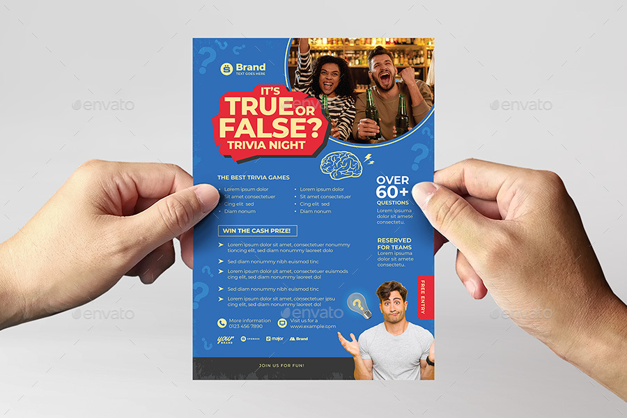 Trivia Night Flyer Template, Print Templates | GraphicRiver