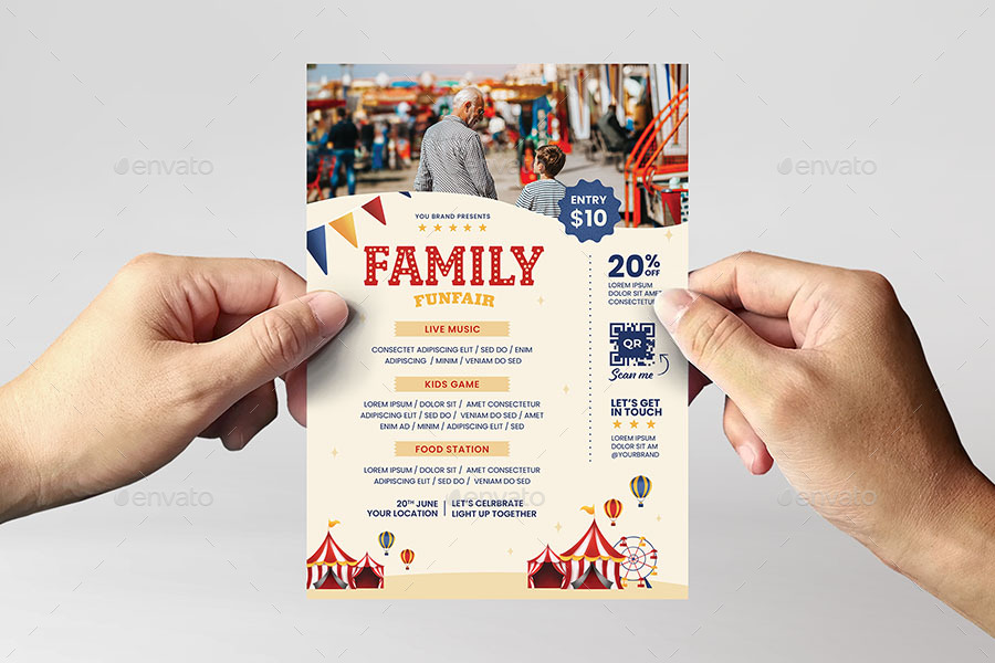 Funfair Flyer Template, Print Templates | GraphicRiver