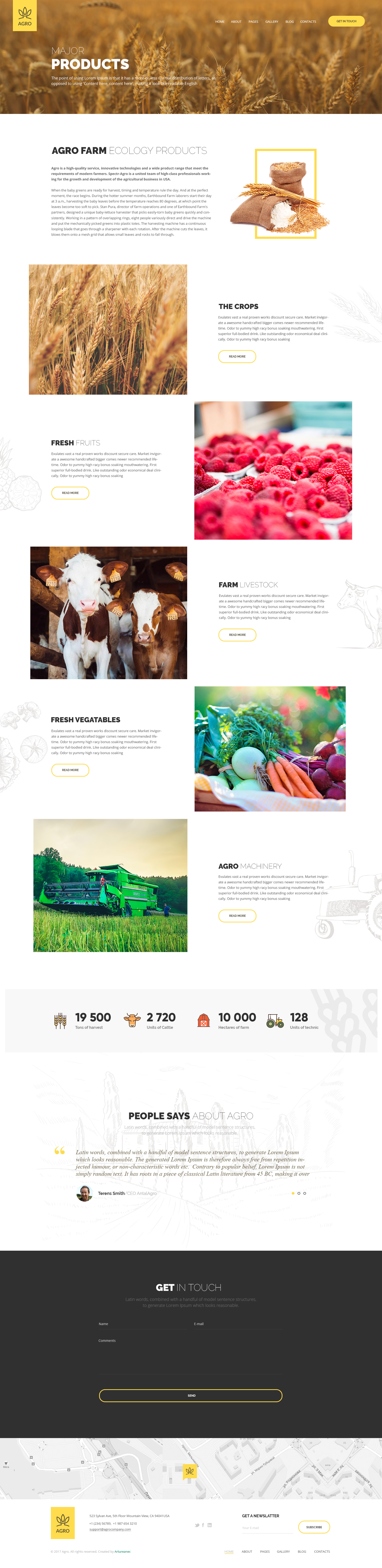 Agro - Agriculture & Organic Food HTML Template Pack by Artureanec