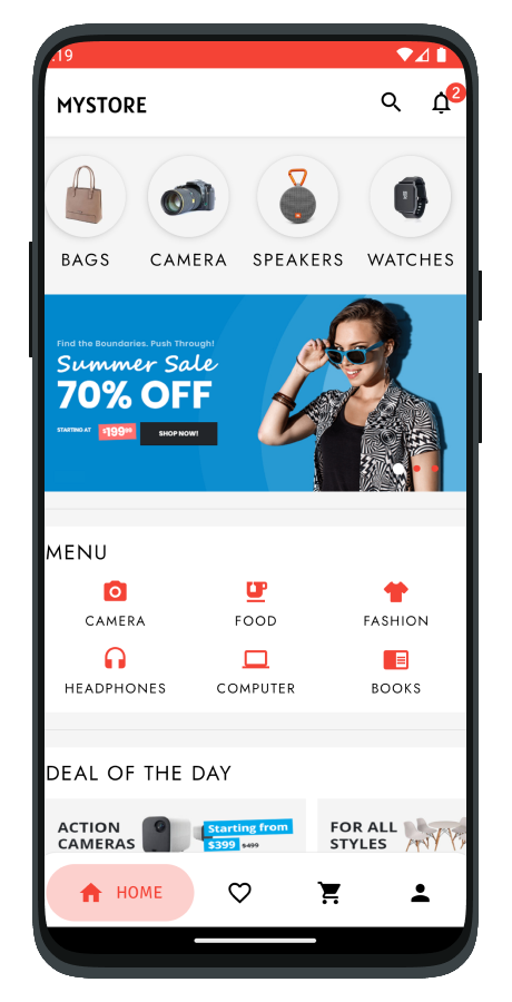Ecommerce App Template in React Native | Multi Language | Light Mode ...