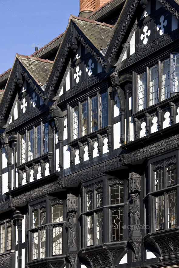 Tudor buildings in Chester - Cheshire in northwest England Stock Photo ...