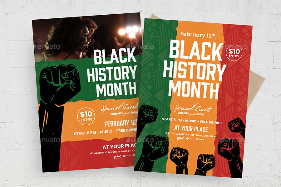 Black History Month Flyer Template, Print Templates | GraphicRiver