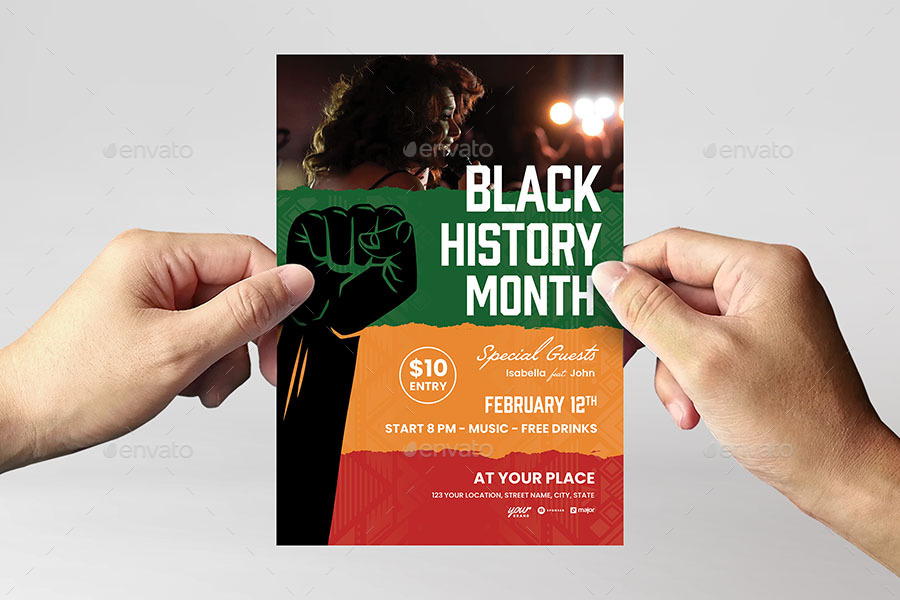 Black History Month Flyer Template, Print Templates | GraphicRiver