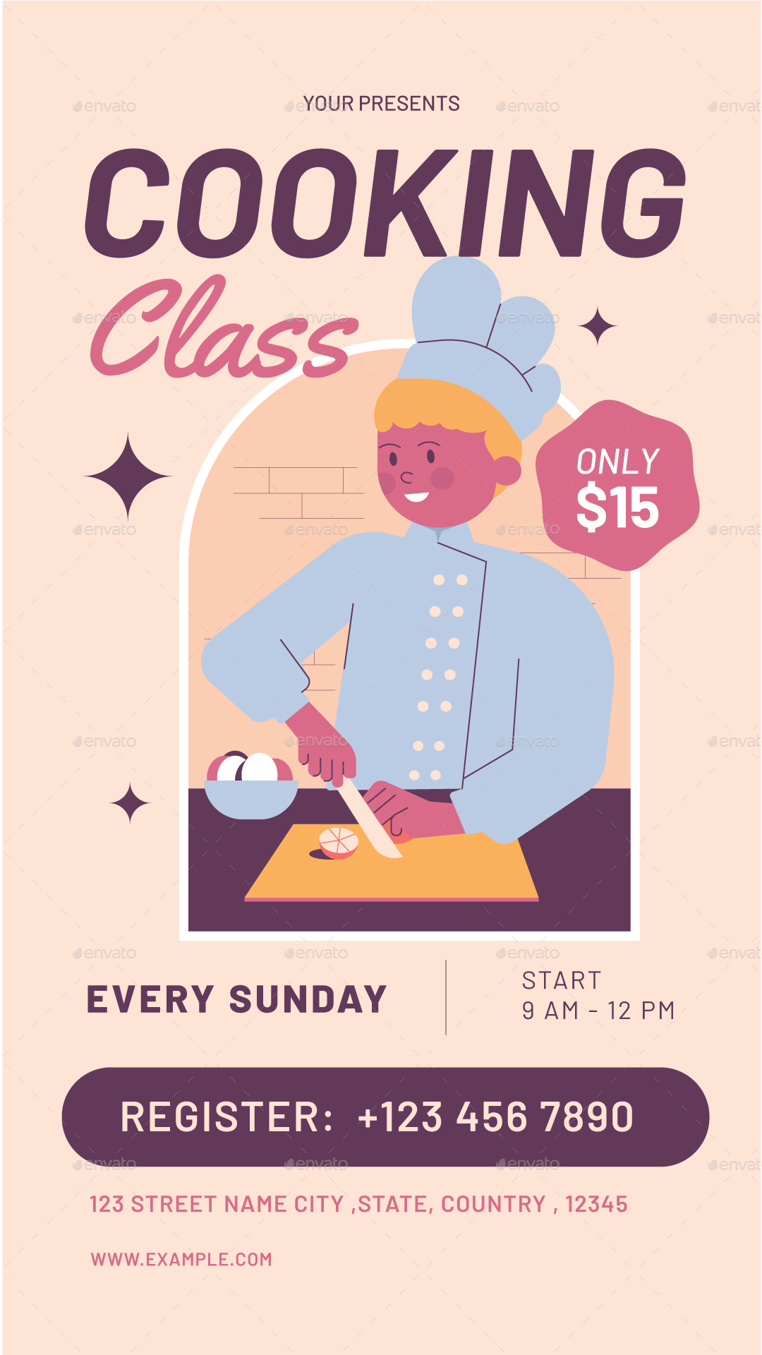Cooking Class Flyer Set, Print Templates | GraphicRiver