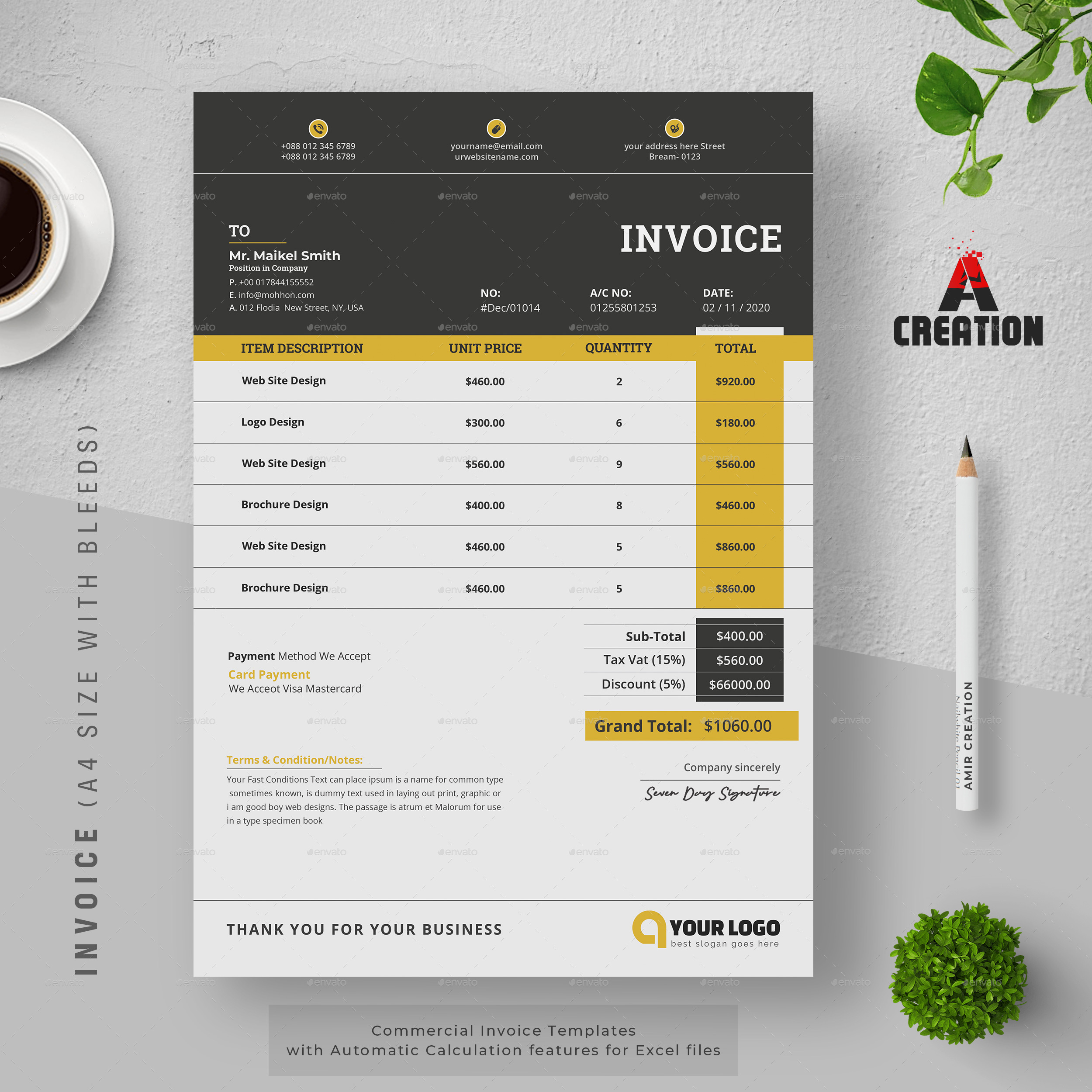 Invoice Bundle, Print Templates | GraphicRiver