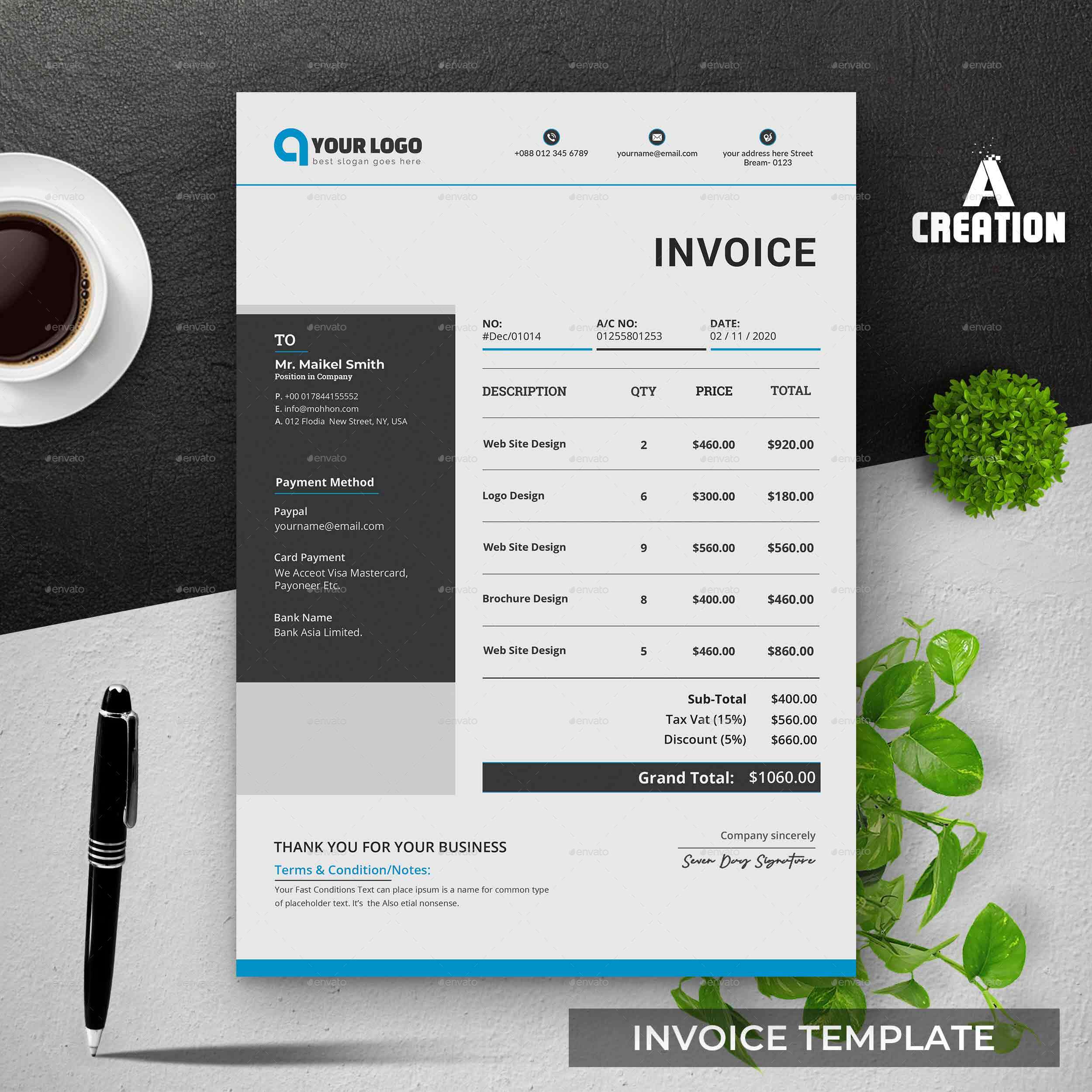 Invoice Bundle, Print Templates | GraphicRiver