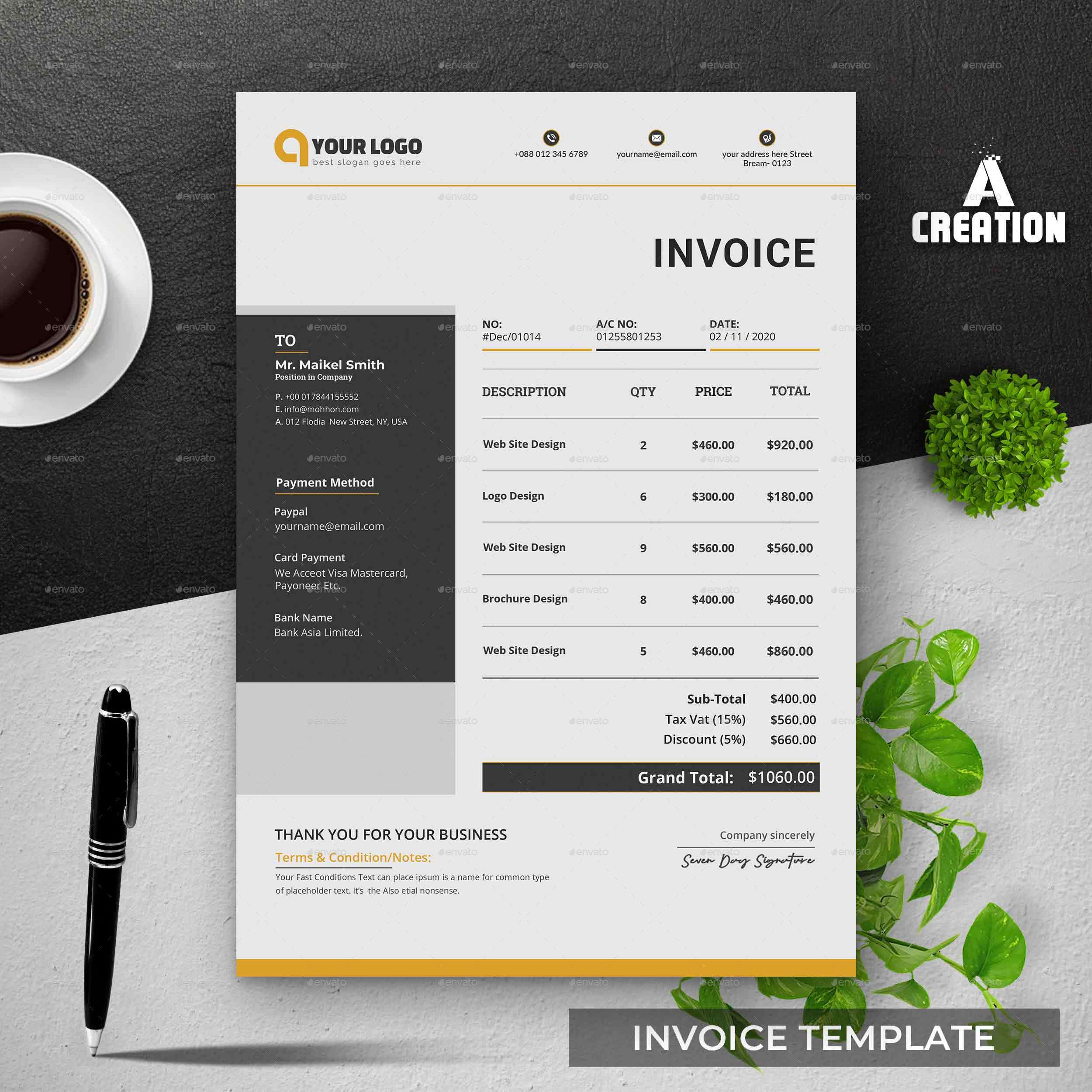Invoice Bundle, Print Templates | GraphicRiver
