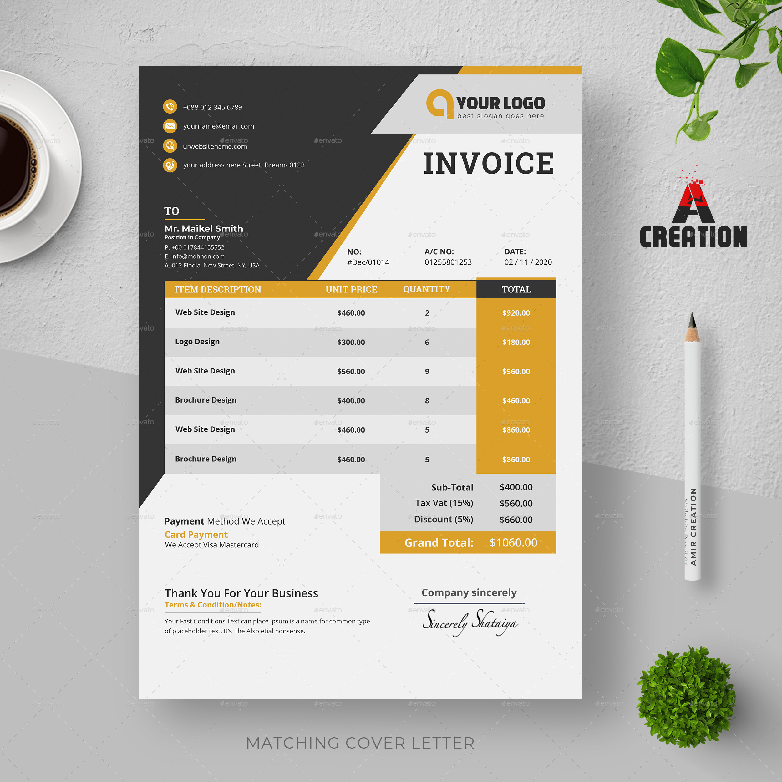 Invoice Bundle, Print Templates | GraphicRiver