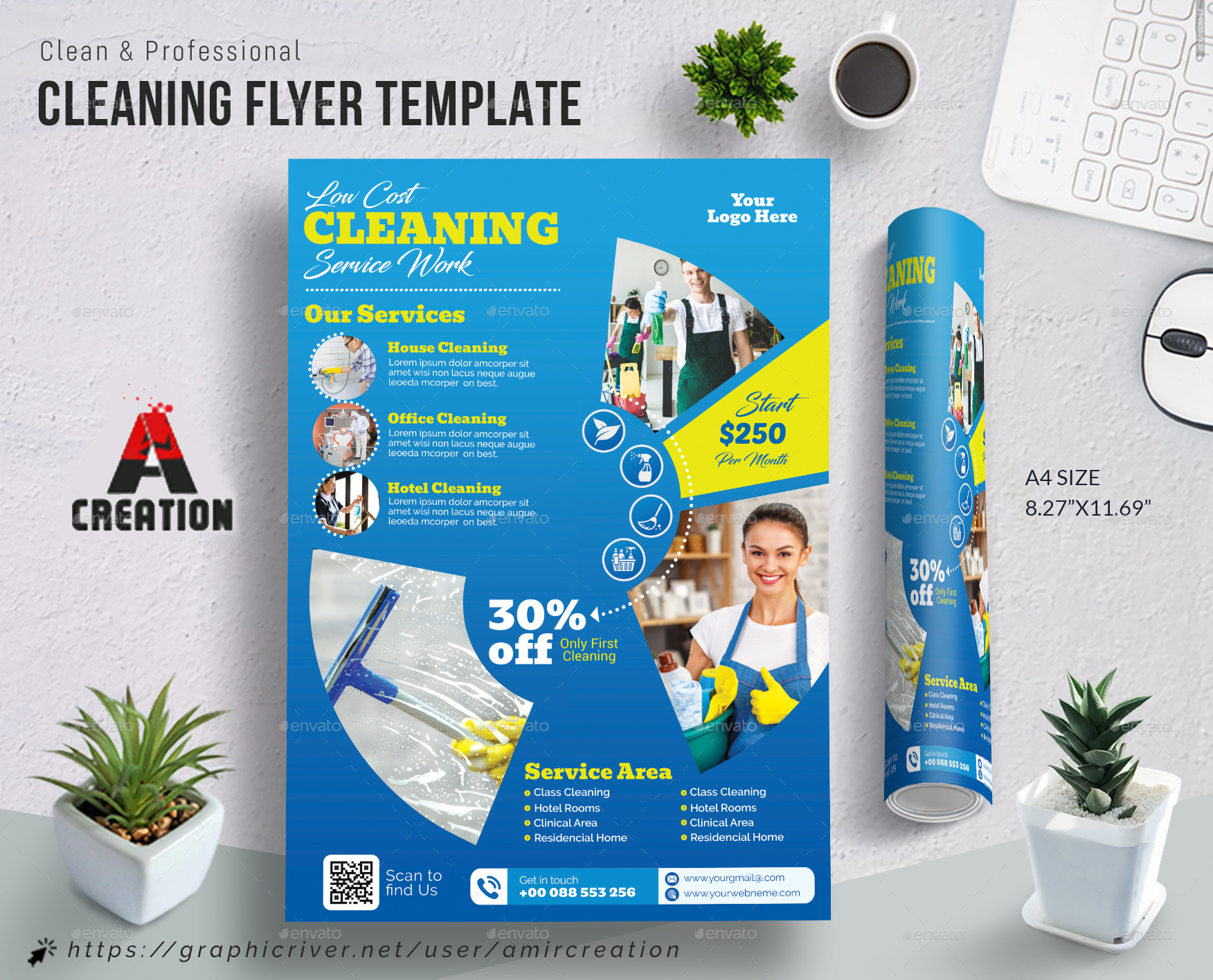 Cleaning Services Flyer, Print Templates | GraphicRiver