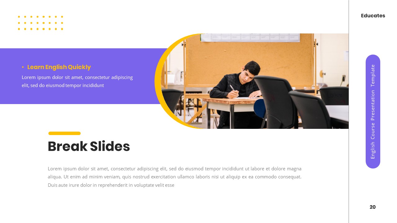 Educates - English Course Powerpoint, Presentation Templates | GraphicRiver