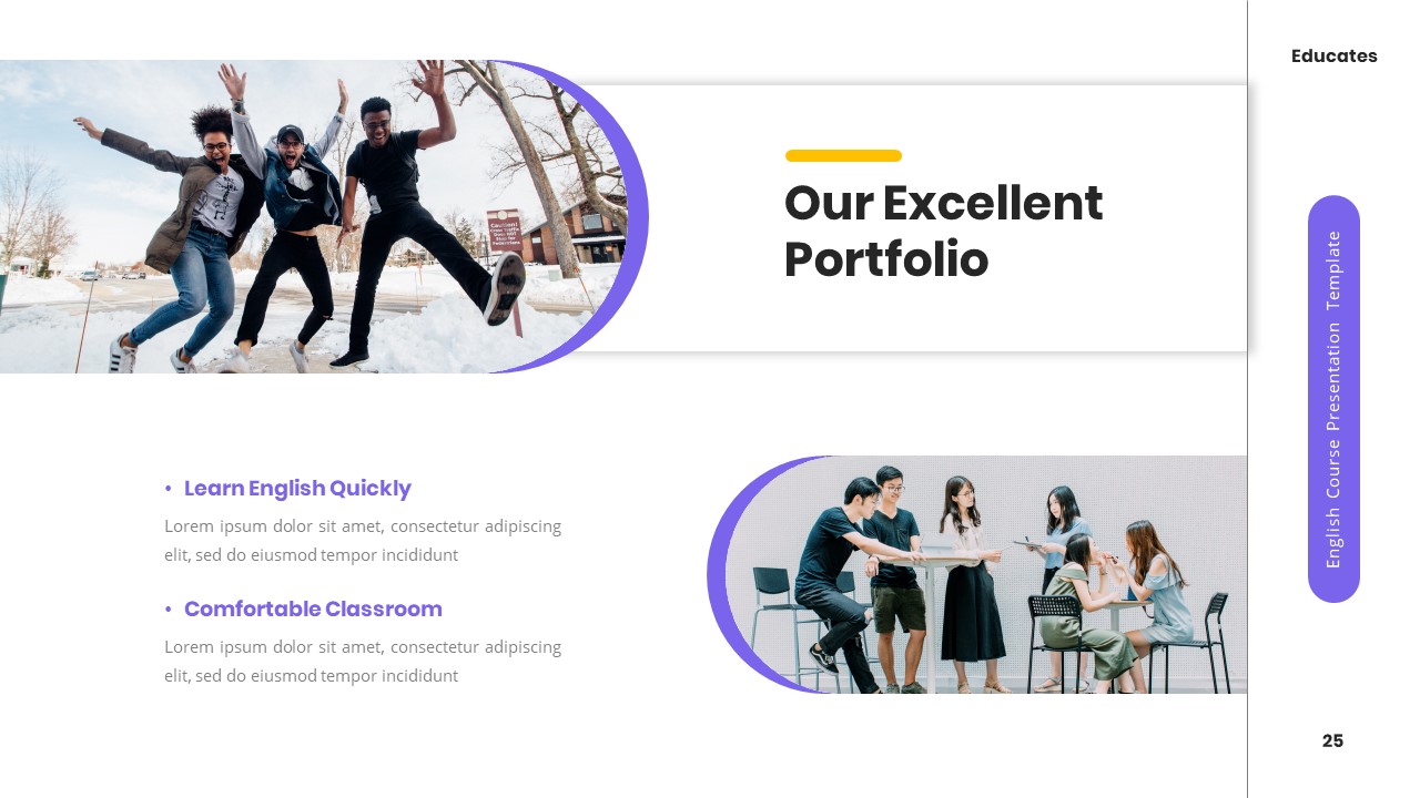 Educates - English Course Powerpoint, Presentation Templates | GraphicRiver