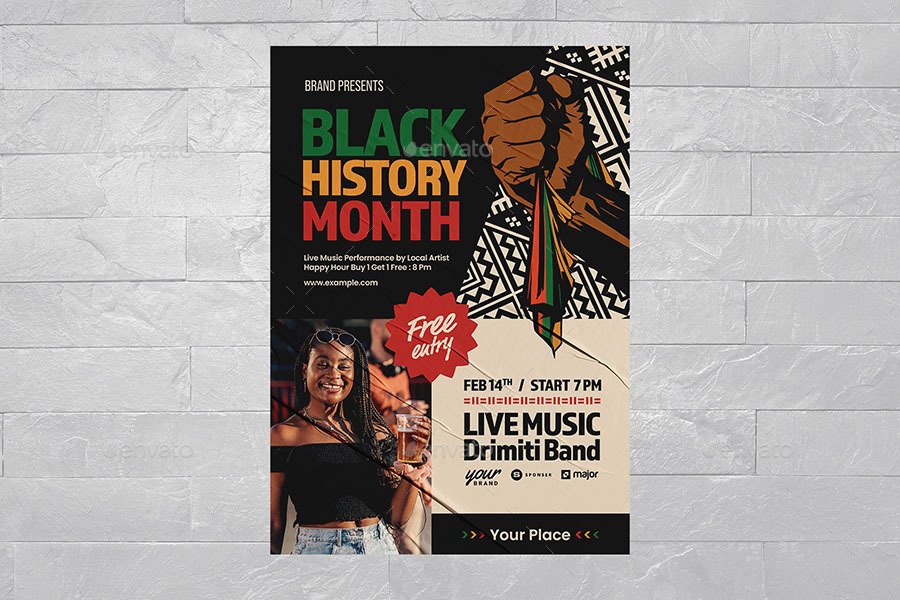 Black History Month Flyer Template, Print Templates | GraphicRiver