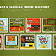 Green Retro Games Sale Banner, Web Elements | GraphicRiver