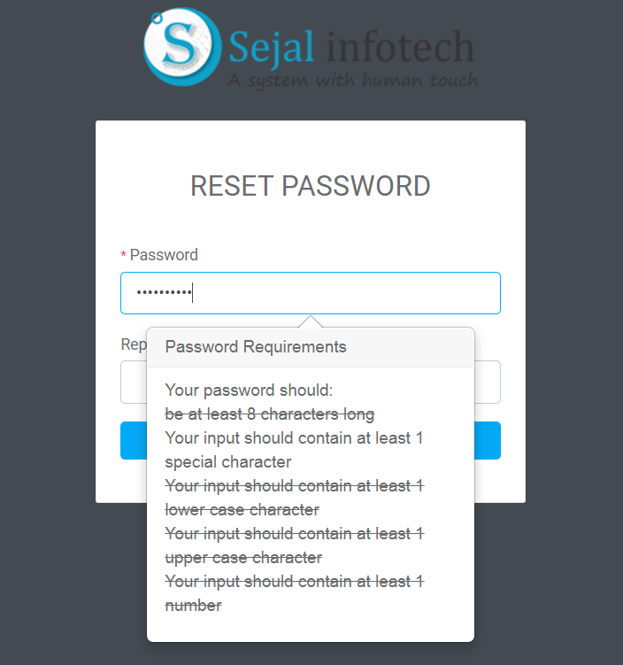 Add-on Password Validation Module for Perfex CRM by sejalinfotech | CodeCanyon